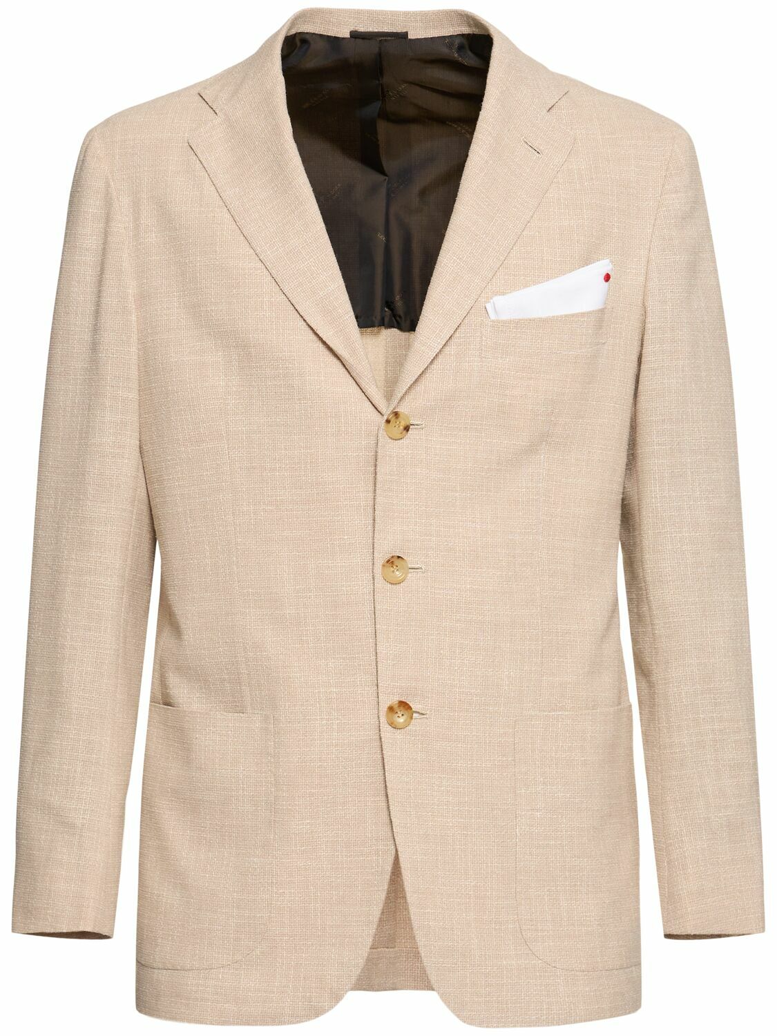 KITON Wool Blend Single Breasted Blazer Kiton