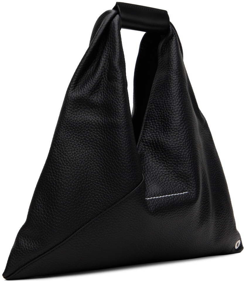 MM6 Maison Margiela Black Mini Triangle Tote MM6 Maison Margiela