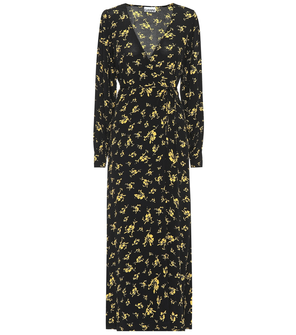 Ganni - Floral crêpe maxi dress GANNI