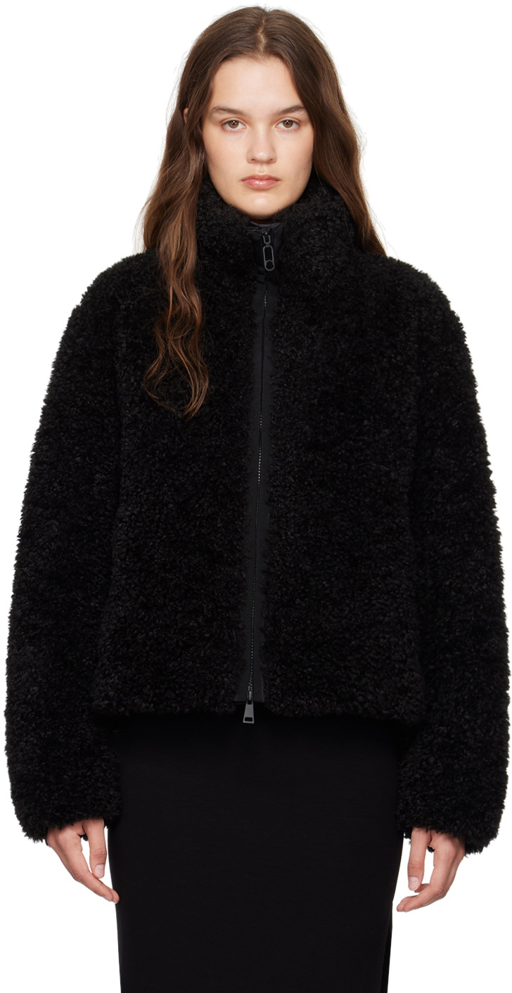 Moncler Black Bridoire Faux-Shearling Down Jacket Moncler
