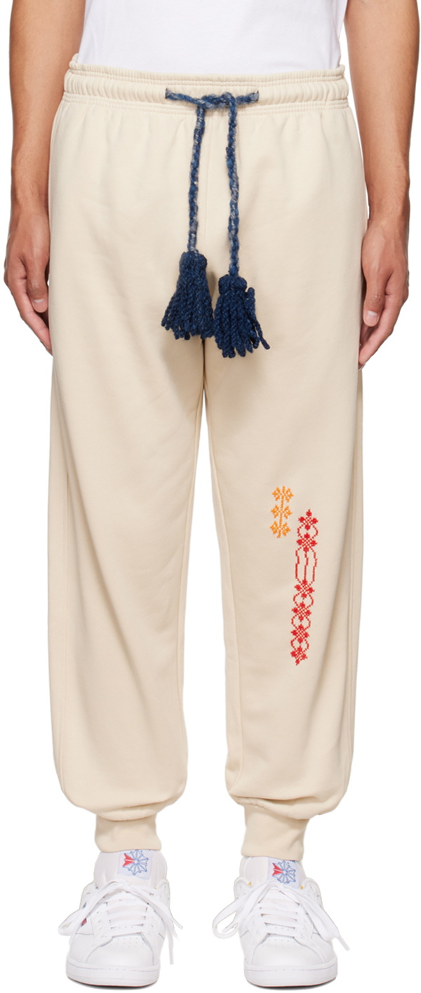 ADISH Off-White Wared Lakiya Lounge Pants ADISH