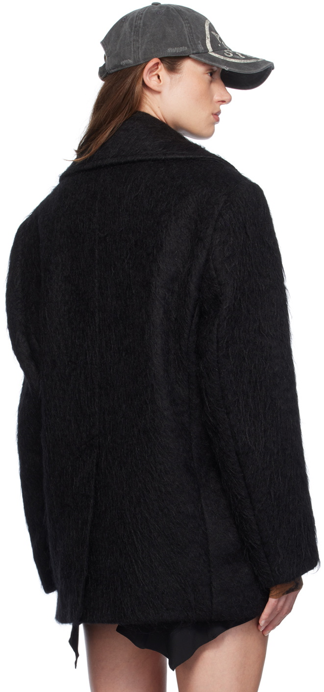 Acne Studios Black Notched Lapel Coat Acne Studios