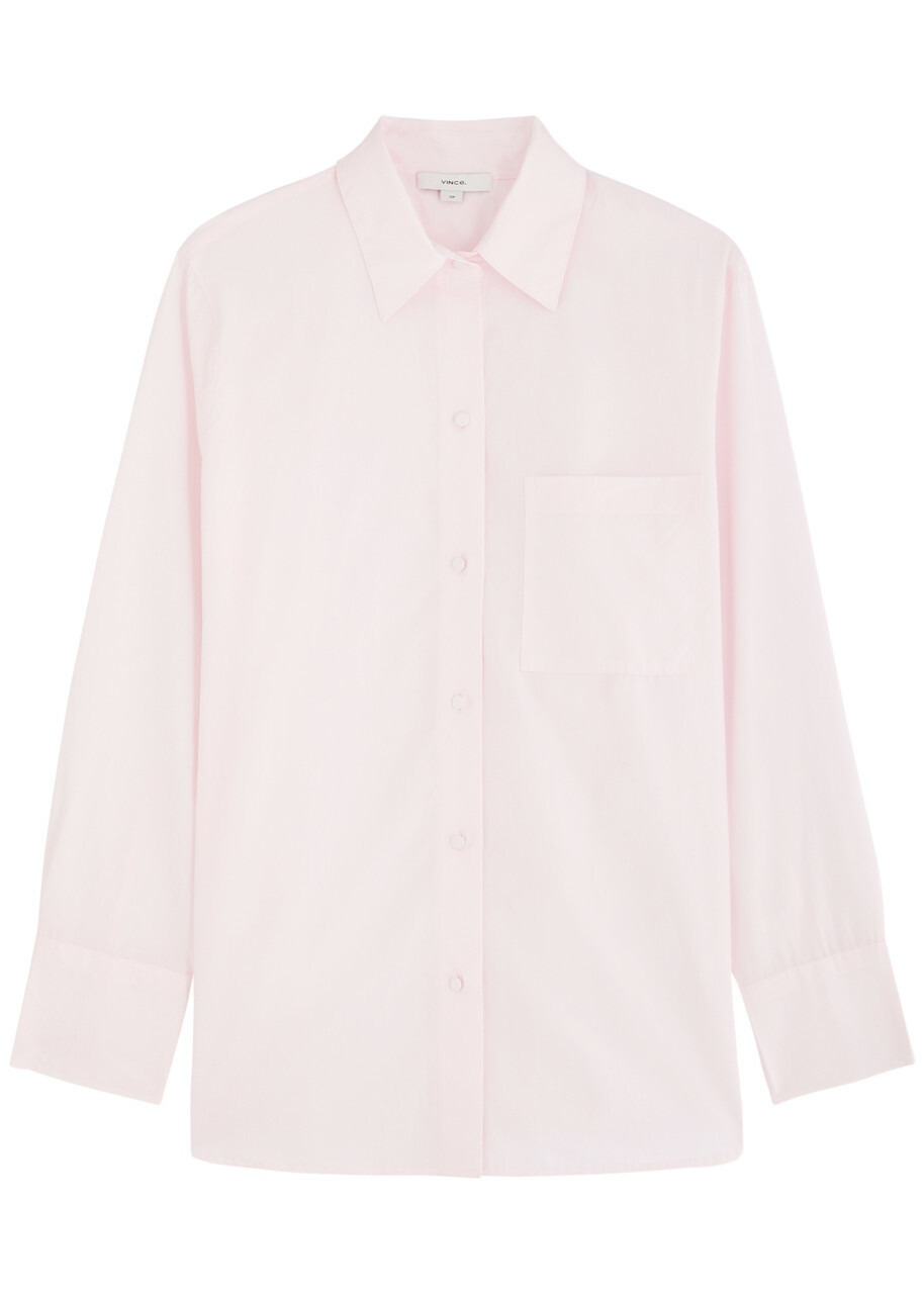 Vince Cotton-poplin Shirt Light Pink Vince