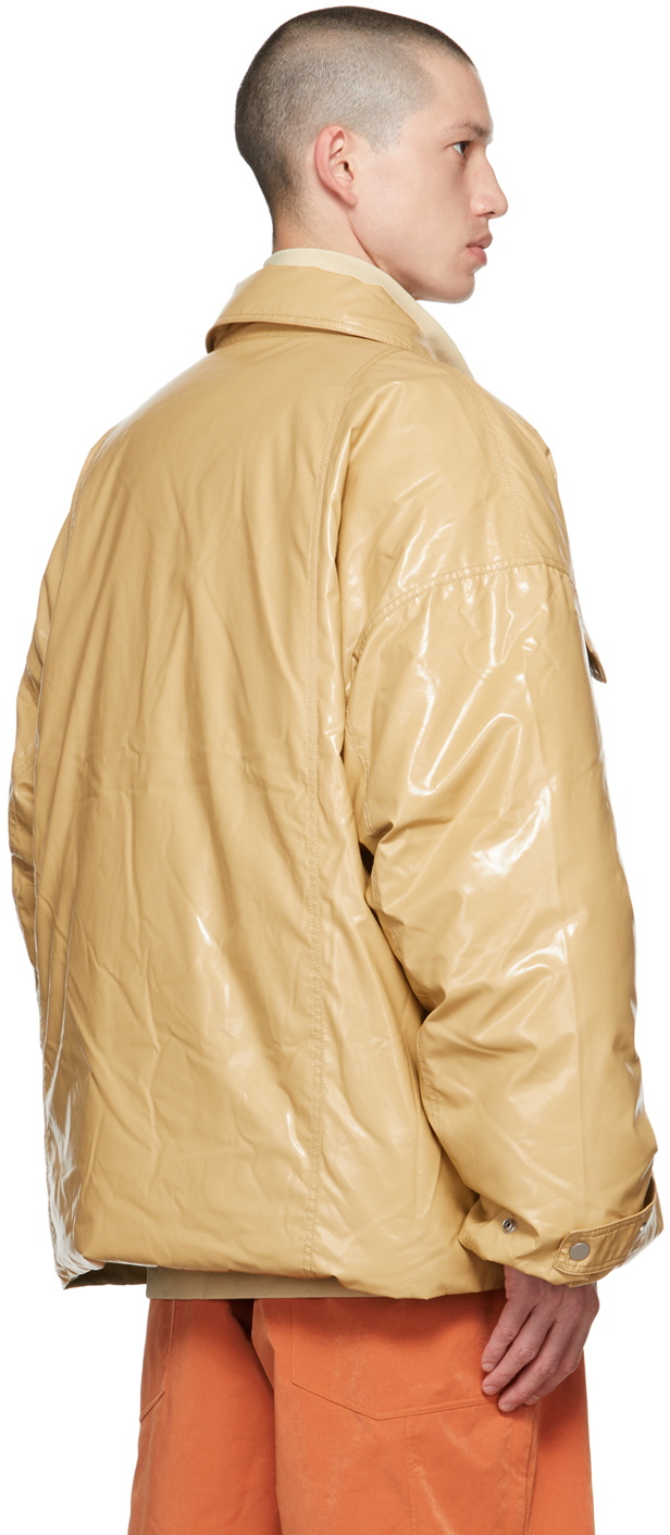 A. A. Spectrum Beige & Khaki Biggie Reversible Down Jacket A. A. Spectrum