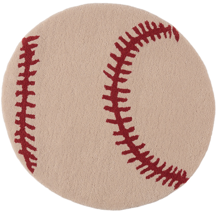 Rashelle SSENSE Exclusive Red & Beige Baseball Rug