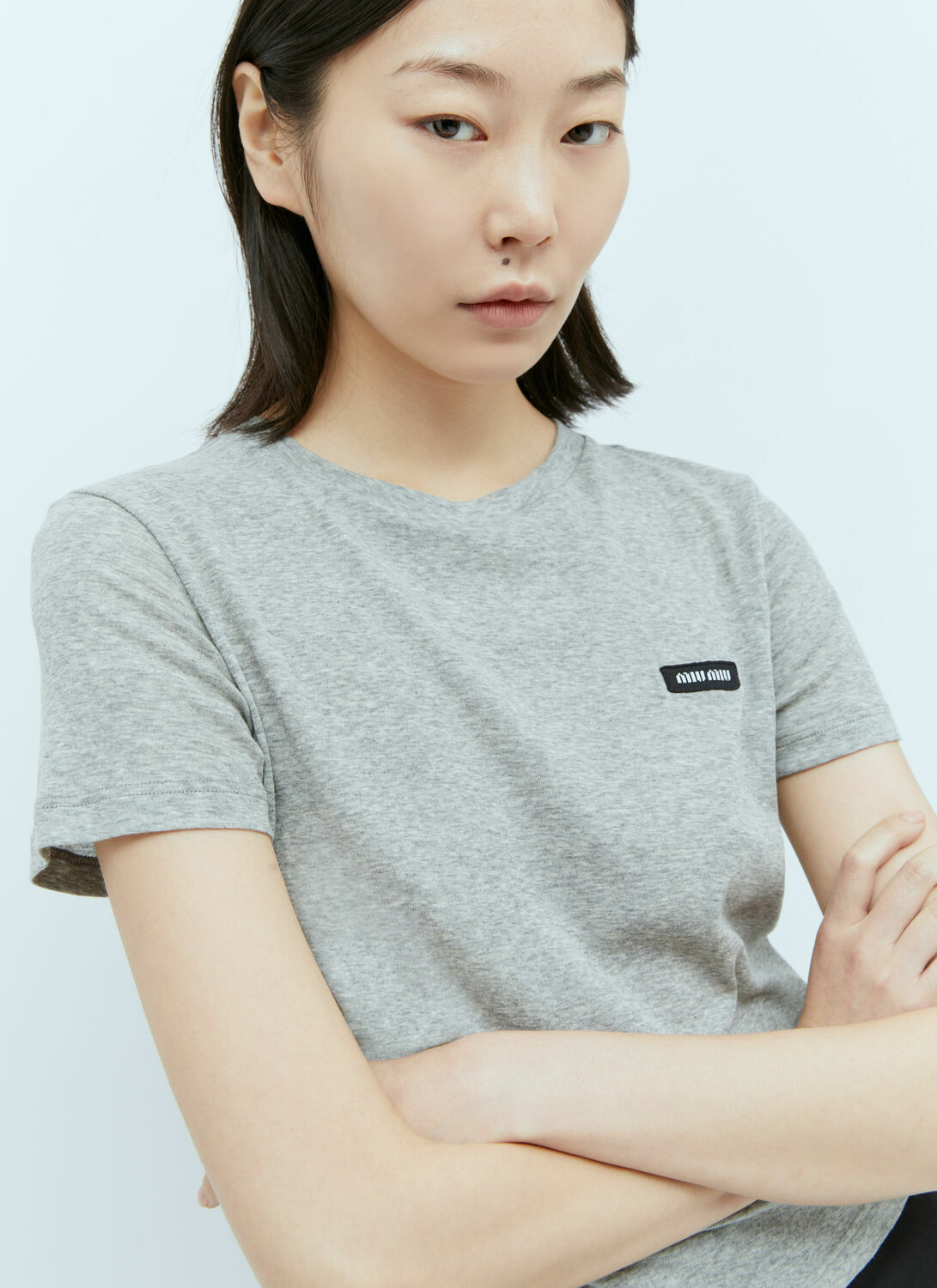 Miu Miu Logo Patch T-Shirt Miu Miu