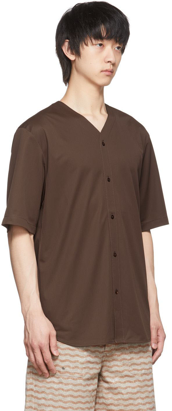 Acne Studios Brown Polyester Shirt Acne Studios