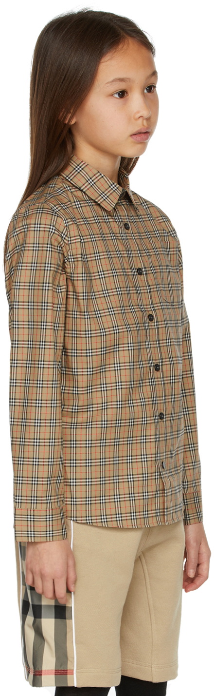 Burberry Kids Beige Vintage Check Shirt Burberry
