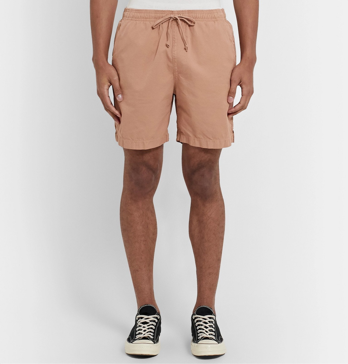 Save Khaki United - Easy Slim-Fit Cotton-Twill Drawstring Shorts - Pink ...