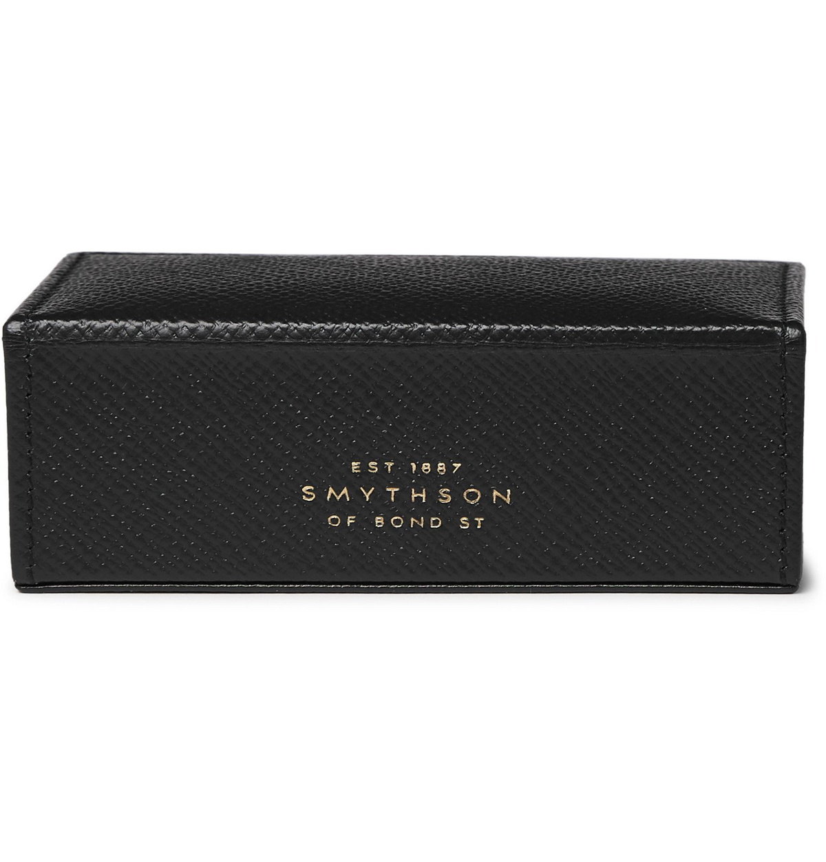 Kingsman - Smythson Panama Cross-Grain Leather Cufflink Box - Blue Kingsman