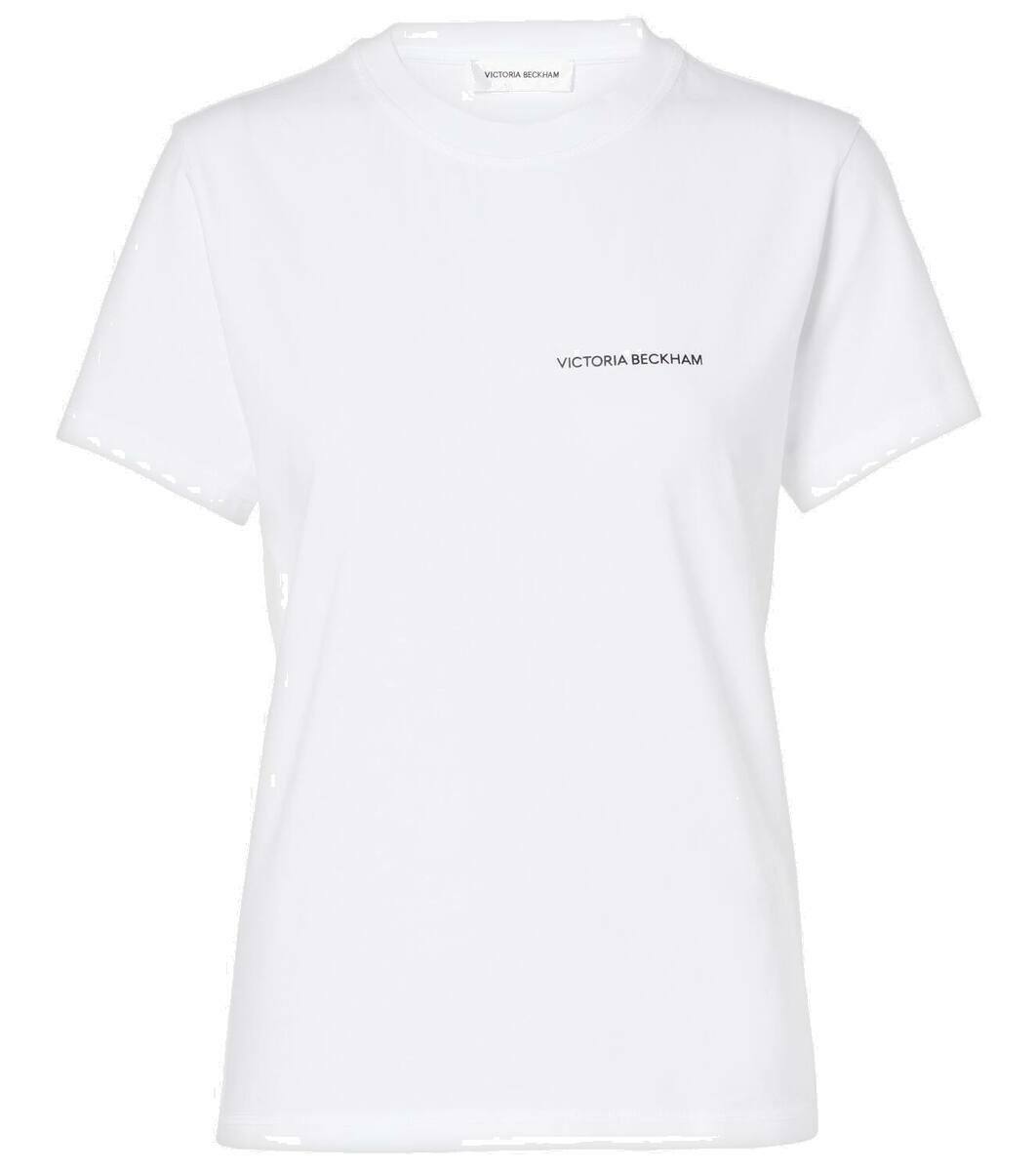 Victoria Beckham Logo cotton jersey T-shirt Victoria Beckham
