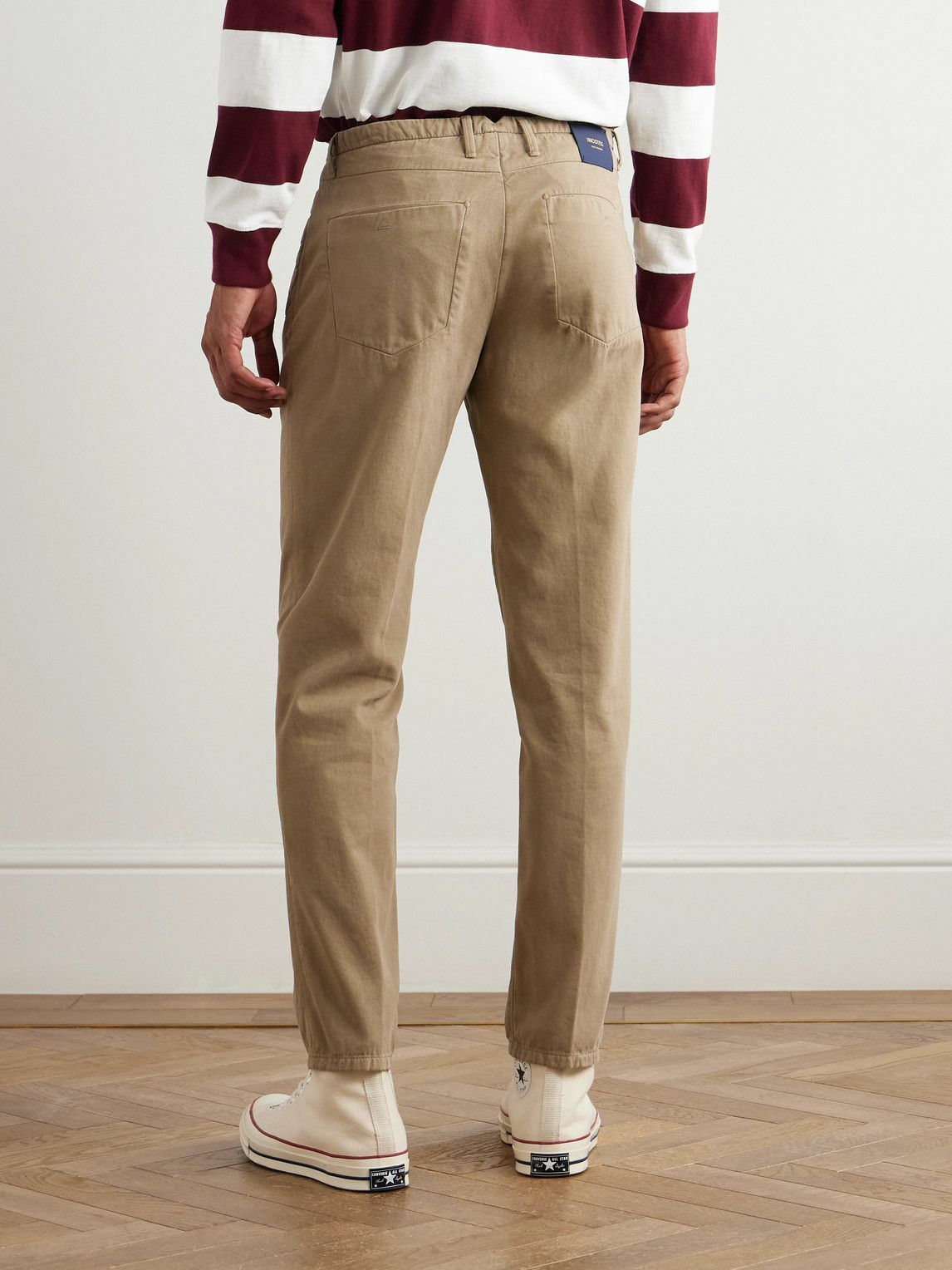Incotex - Incotex Blue Division Straight-Leg Pleated Cotton and ...