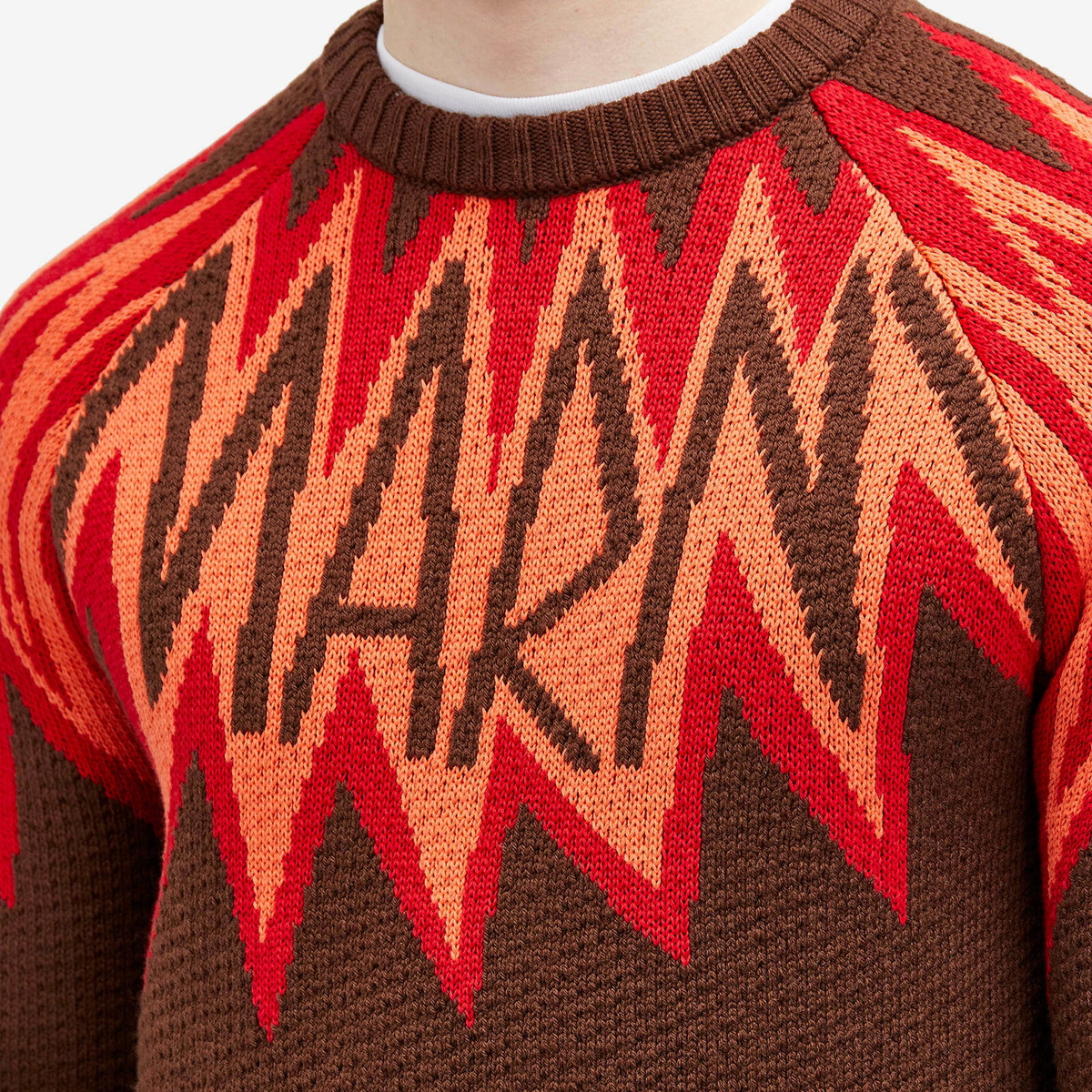 Marni Men's Fire Island Crew Sweat in Chestnut Marni