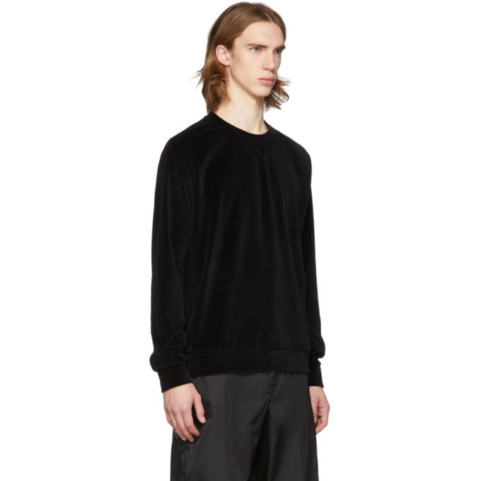 Hugo Black Velour Sweatshirt Hugo Boss