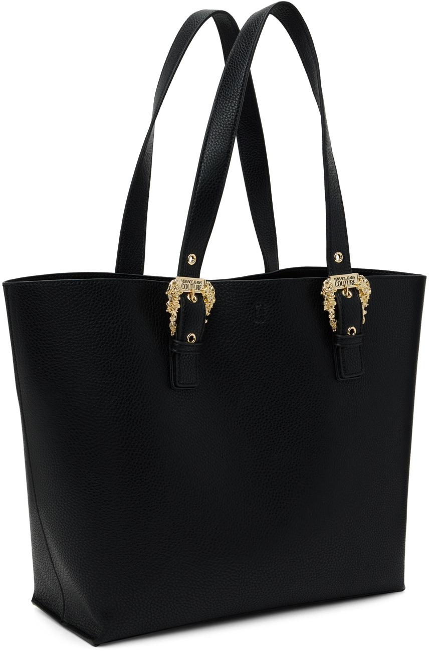 Versace Jeans Couture Black Lanyard Closure Tote Versace