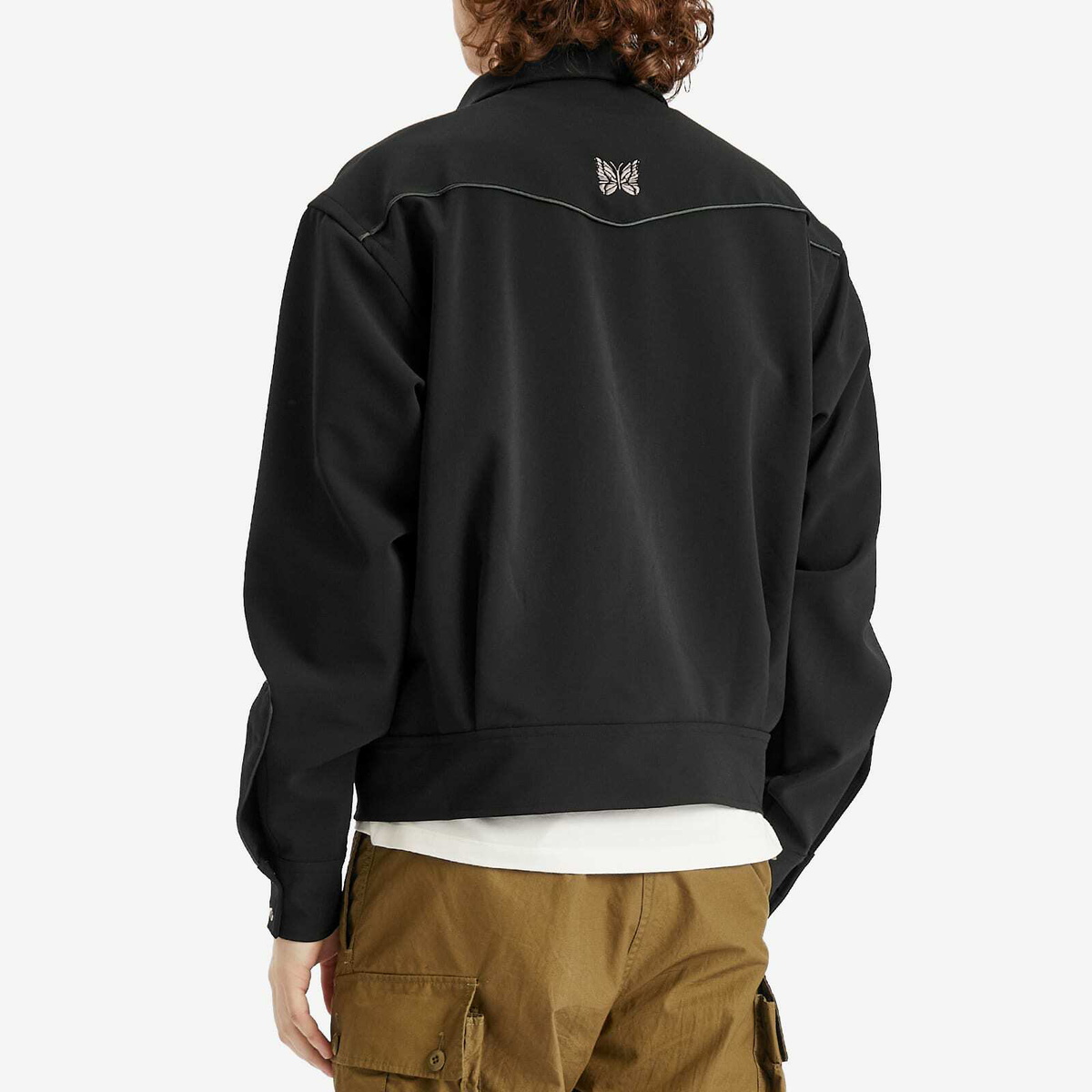 Needles Men's Piping Cowboy Jacket in Black Needles