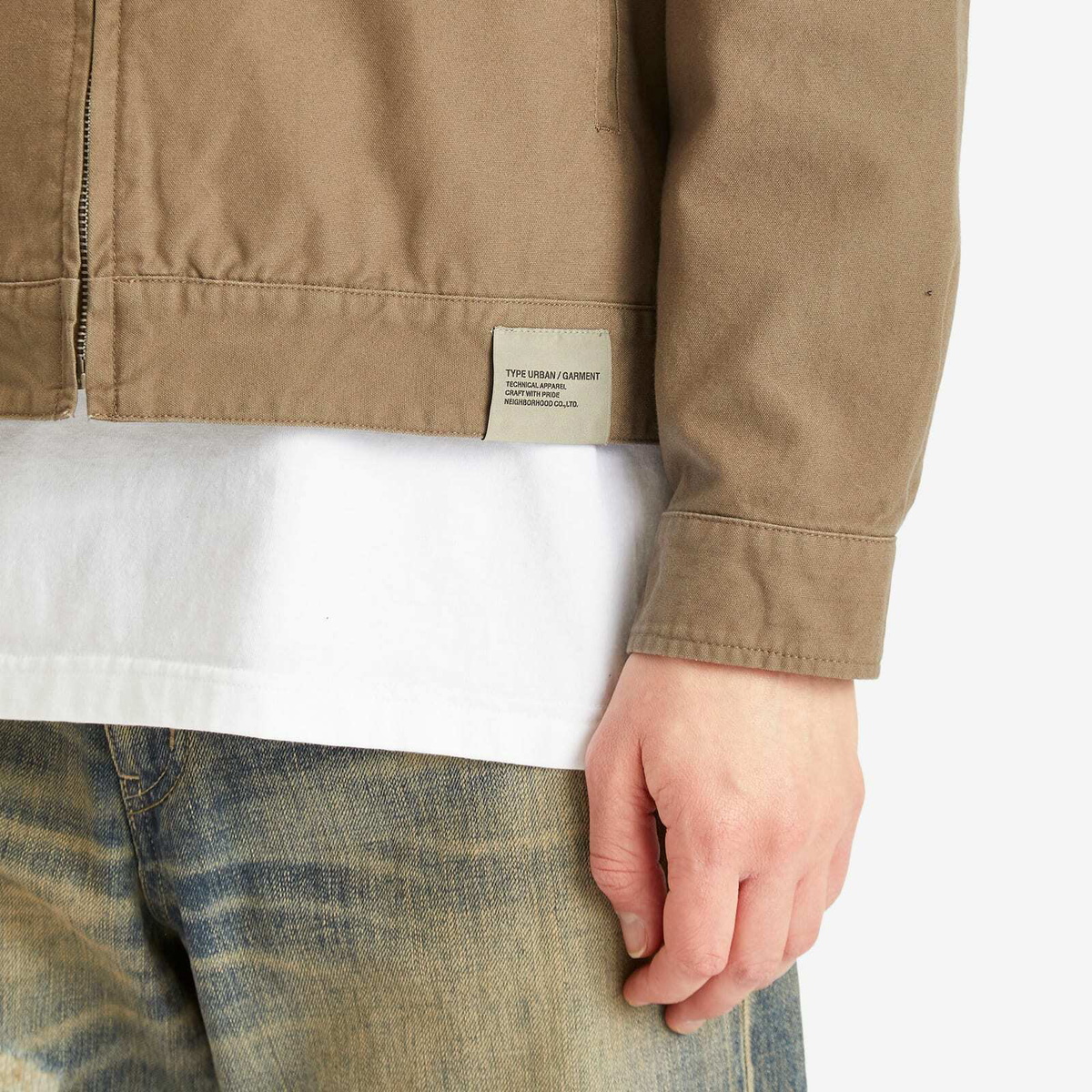 Neighborhood Men's Zip Work Jacket in Olive Drab Neighborhood