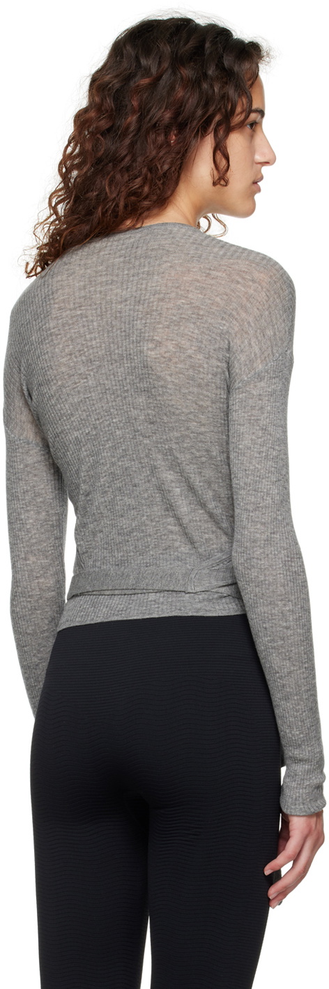 Wolford Gray Wrap Cardigan Wolford