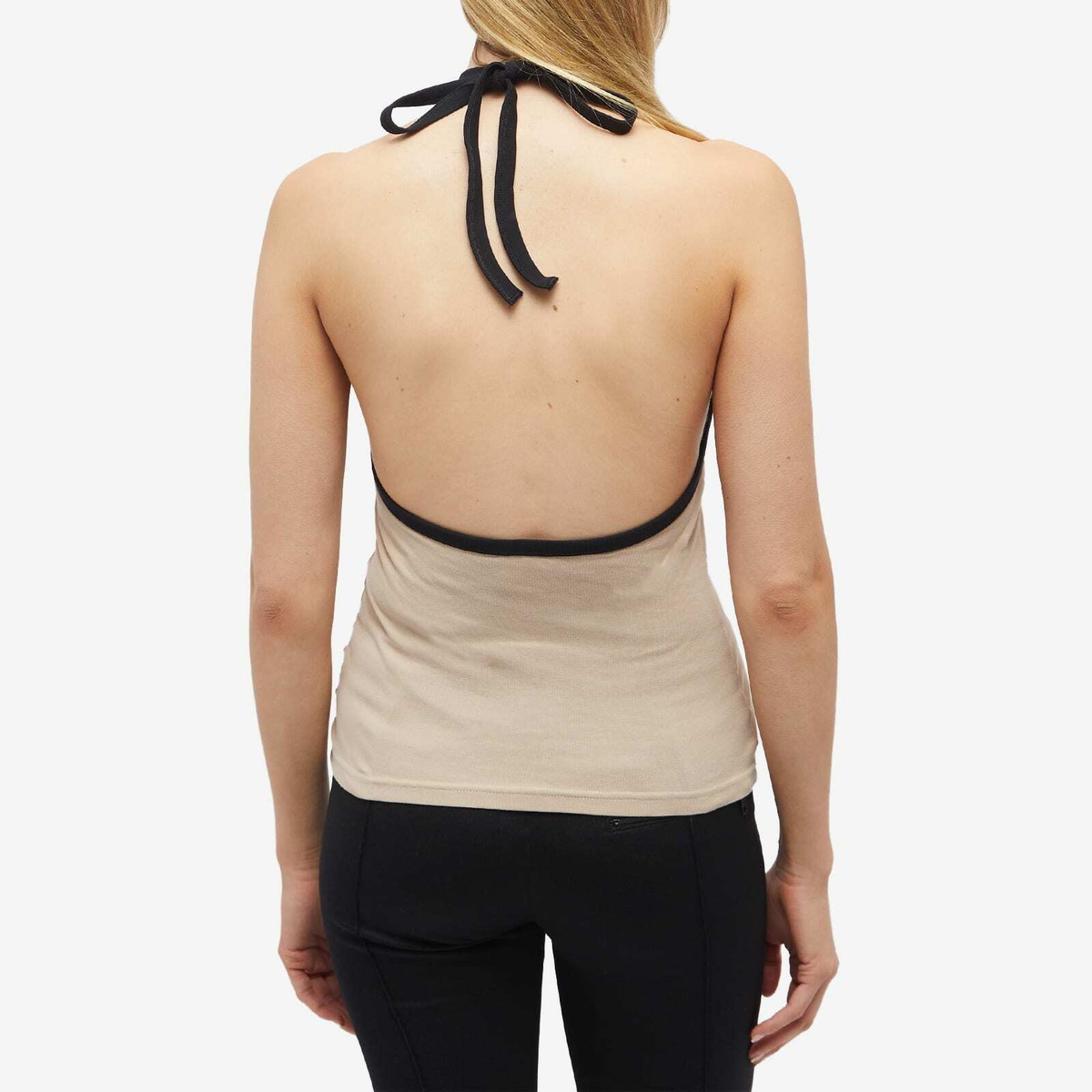 Courreges Women's Courrèges Choker Contrast Top in Sand Courreges