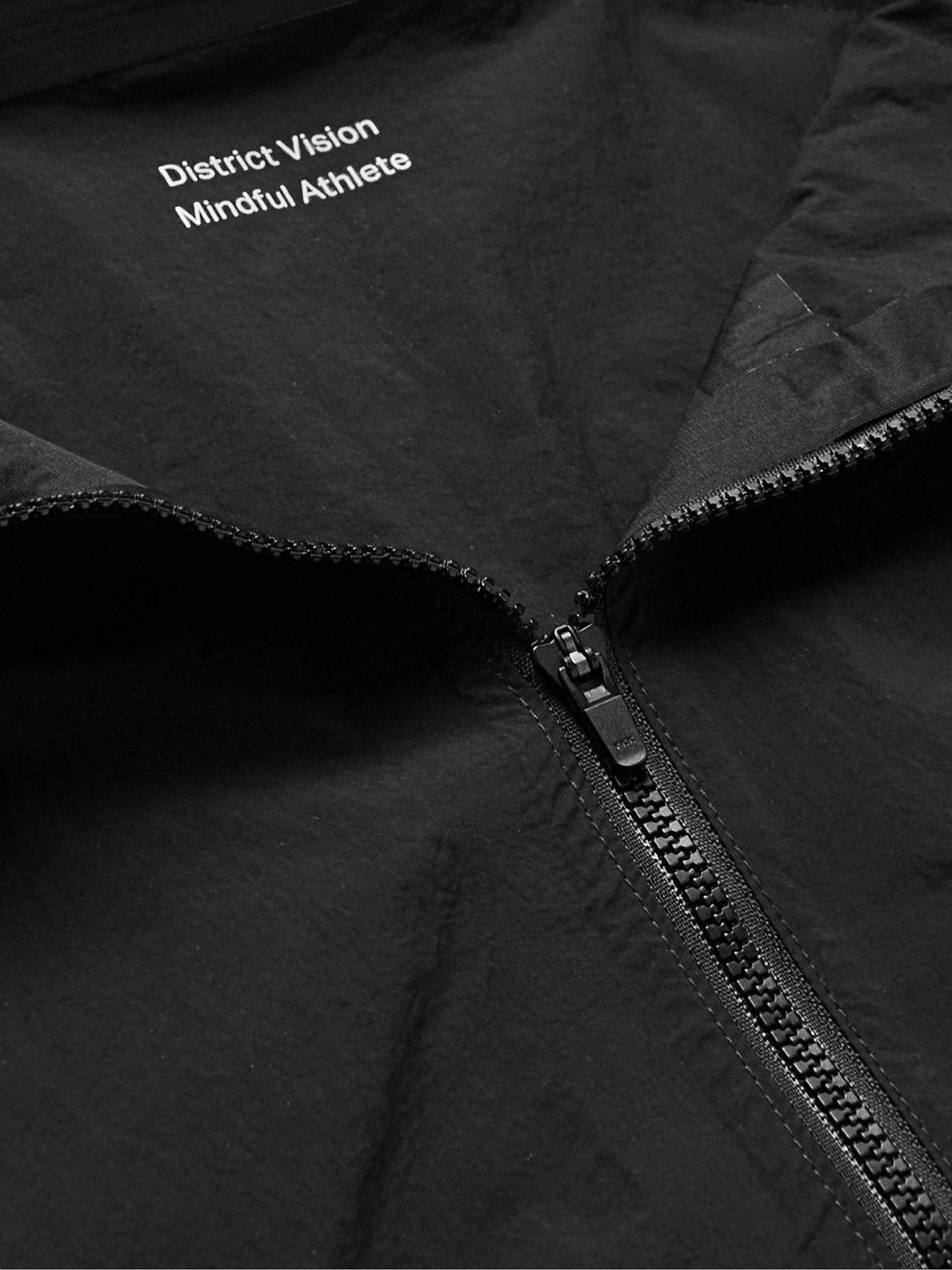 DISTRICT VISION - Vassa Logo-Print Recycled Shell Half-Zip Hooded ...