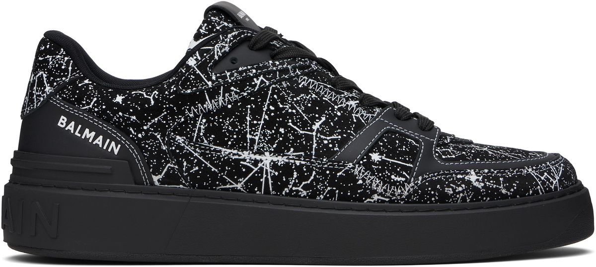 Balmain Black Galaxy Print B-Court Skate Sneakers Balmain