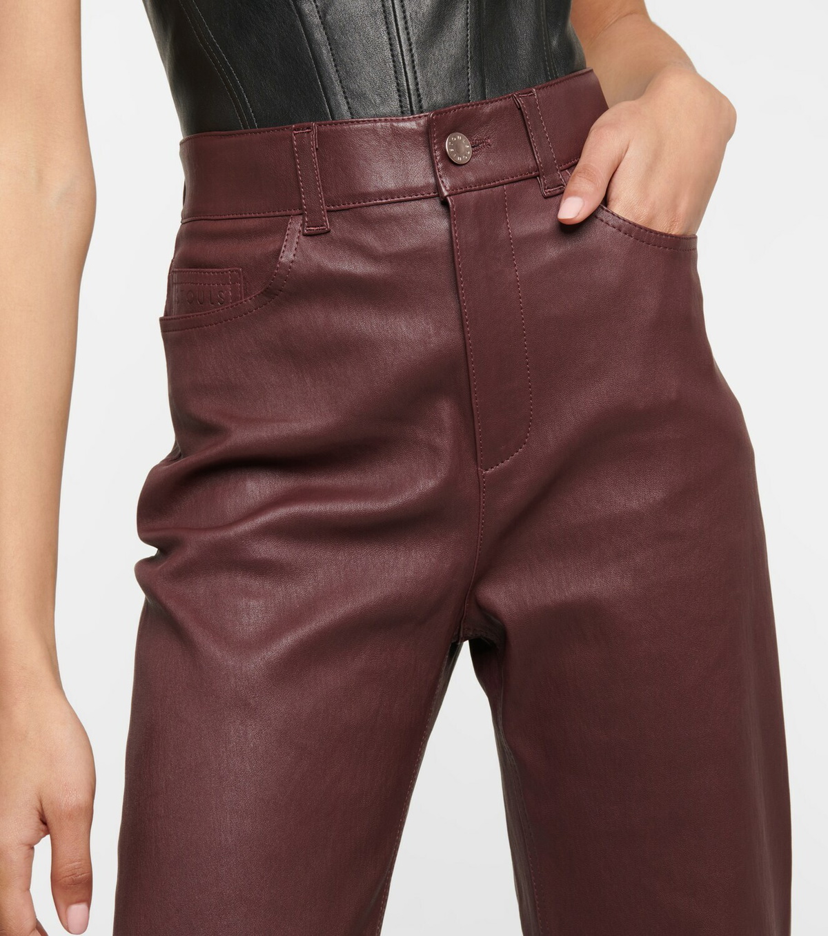 Stouls Terry high-rise straight leather pants Stouls