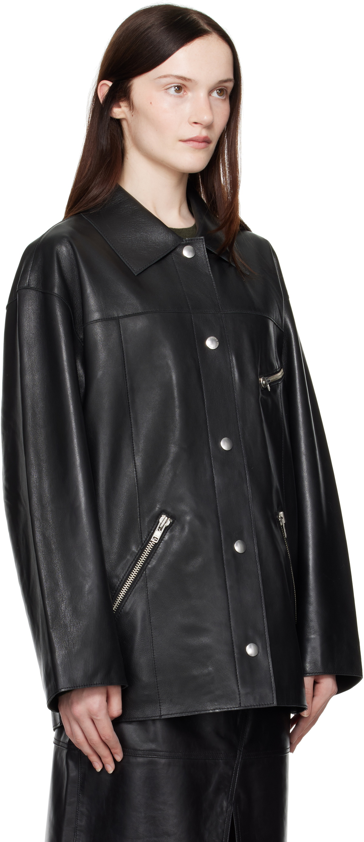 Stand Studio Black Elisia Leather Jacket Stand Studio