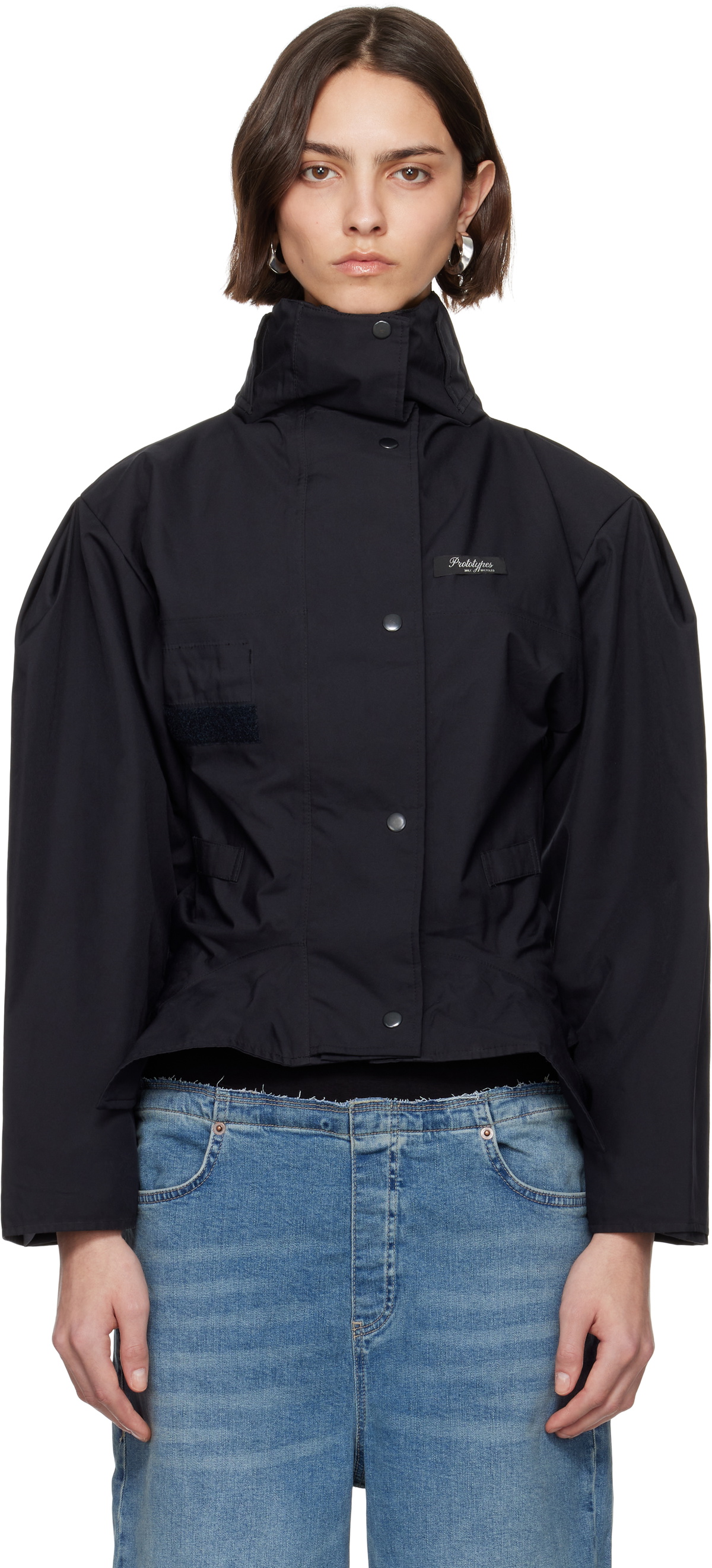 Prototypes Black Upside Down Parka PROTOTYPES