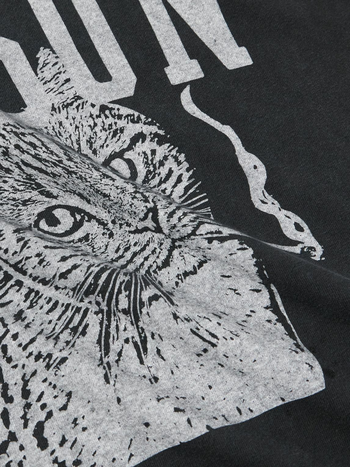 Remi Relief - Poison Cat Printed Cotton-Jersey T-Shirt - Black Remi Relief