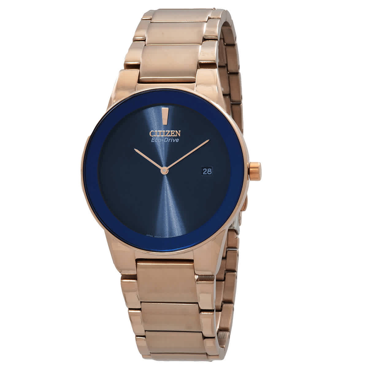 Citizen Eco-Drive Blue Dial Rose Gold-tone Mens Watch AU1066-80L Citizen