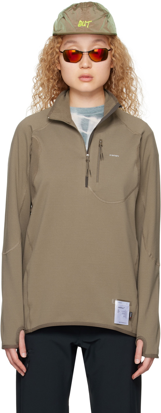 Satisfy Brown Half-Zip Sweatshirt Satisfy