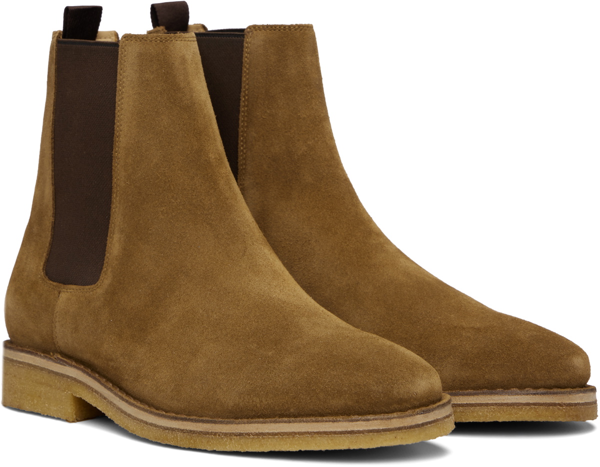 BOSS Beige BECKHAM Edition Suede Chelsea Boots BOSS