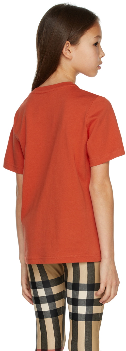 Burberry Kids Orange Horseferry T-Shirt Burberry