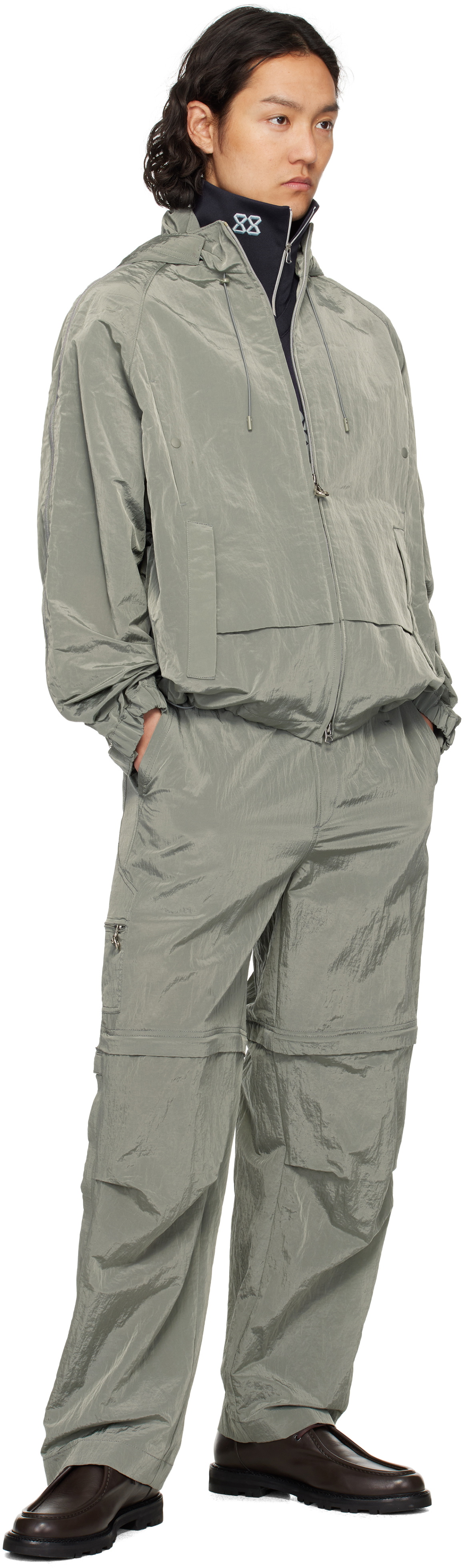 Solid Homme Khaki Extension Light Zip-Up Jacket Solid Homme