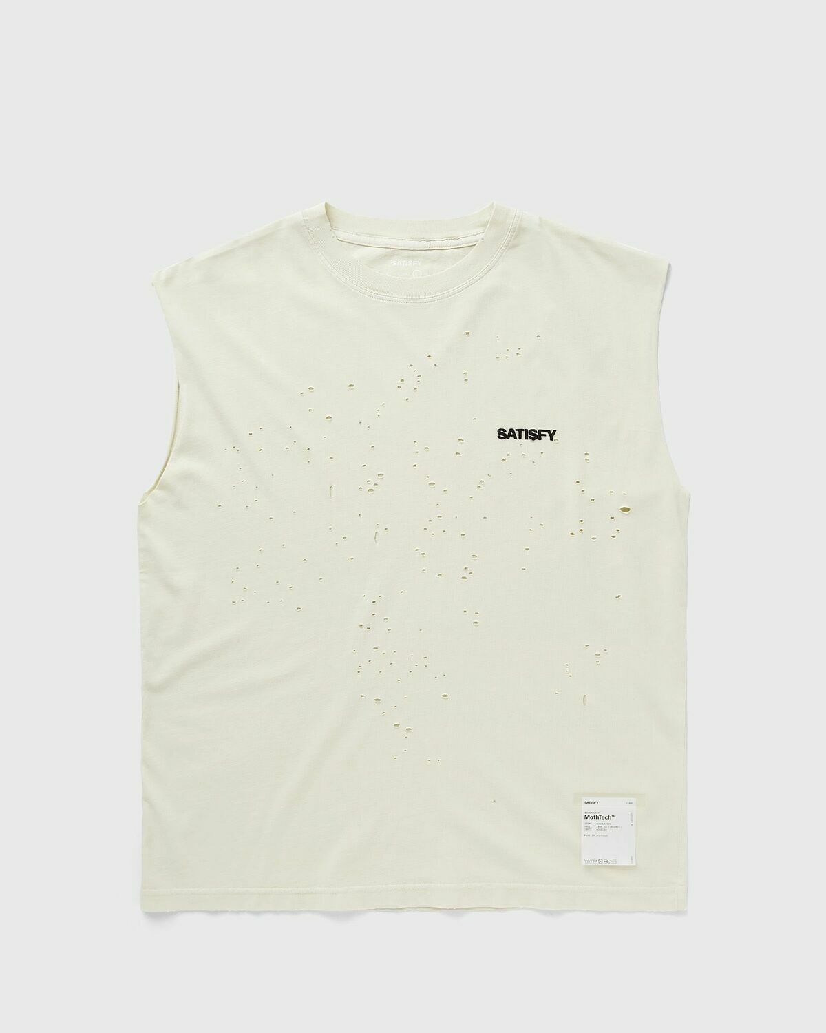 Satisfy Running MothTech Muscle Tee White Mens Tank Top Satisfy