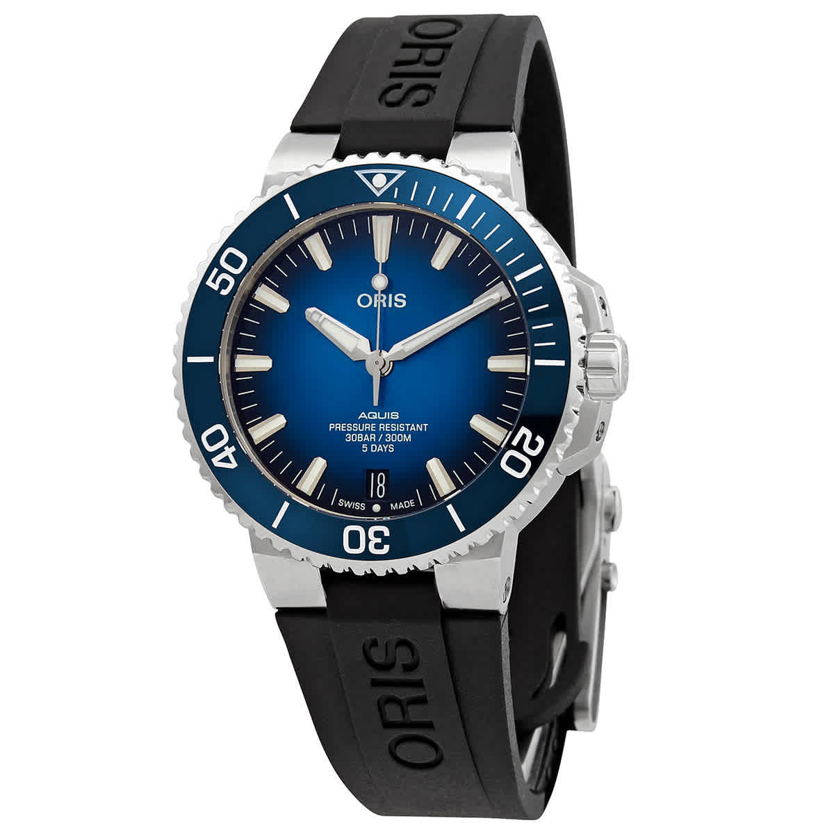 Oris Aquis Automatic Blue Dial Mens Watch 01 400 7763 4135-07 4 24 74EB ...