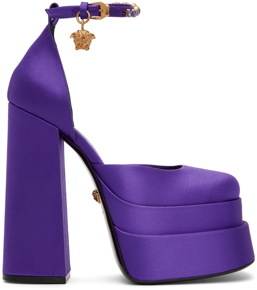 Versace Purple Aevitas Platform Heels Versace