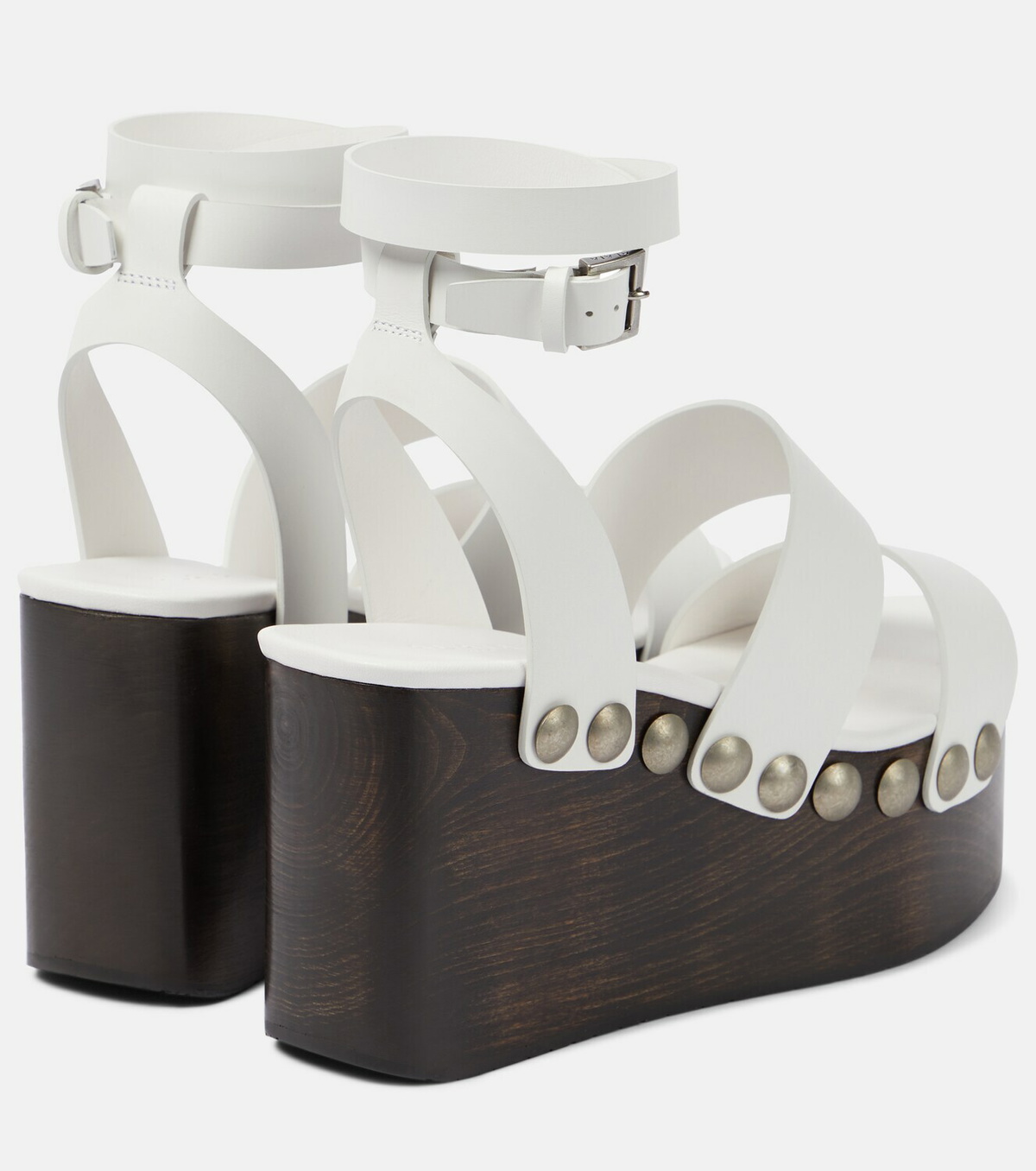Alaïa Leather wedge sandals ALAÏA