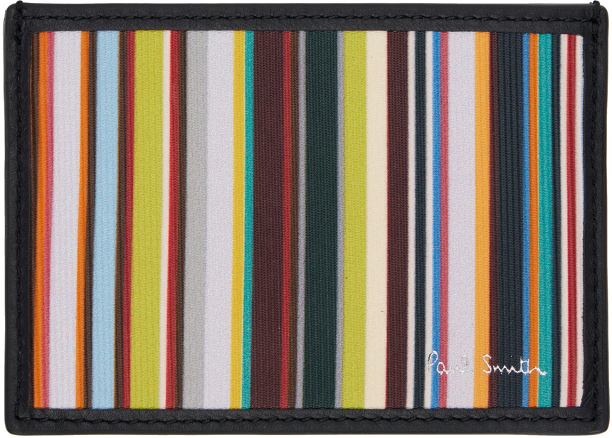 Paul Smith Multicolor Signature Stripe Card Holder Paul Smith