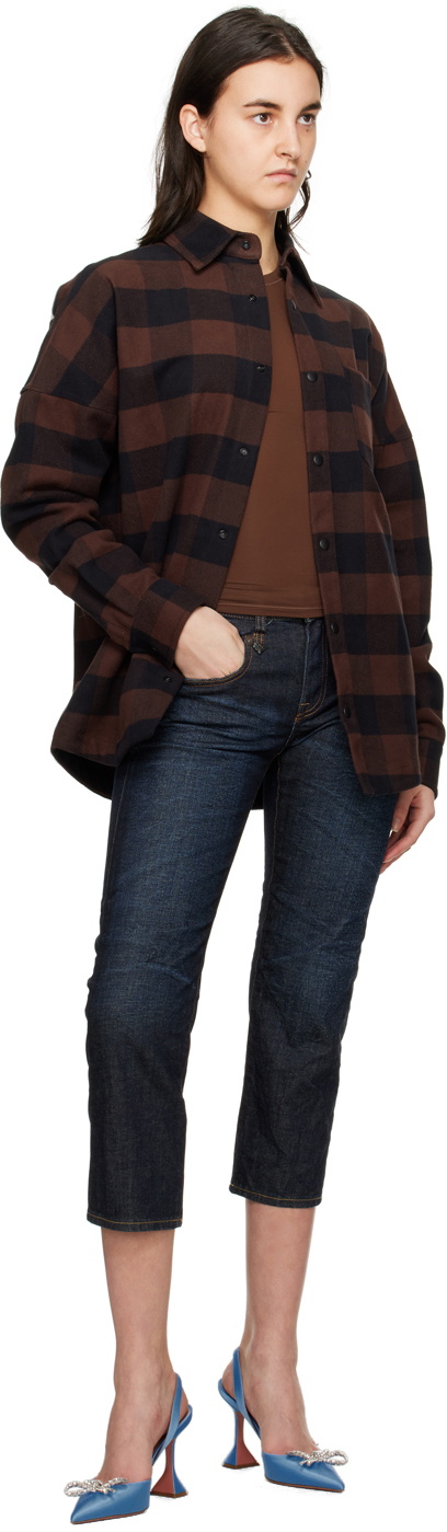 Palm Angels Black Checkered Logo Shirt Palm Angels