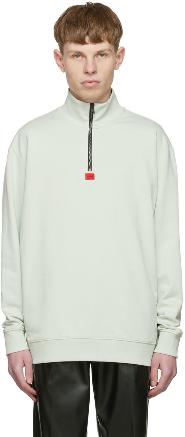 Hugo Gray Cotton Sweater Hugo Boss