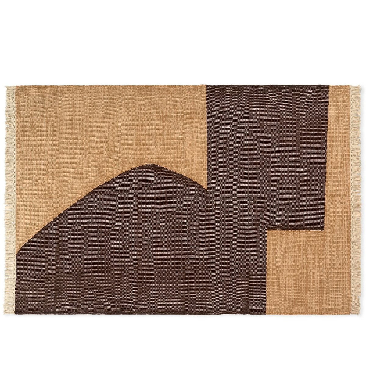 ferm LIVING Forene Rug - 140x200cm in Tan/Chocolate ferm LIVING