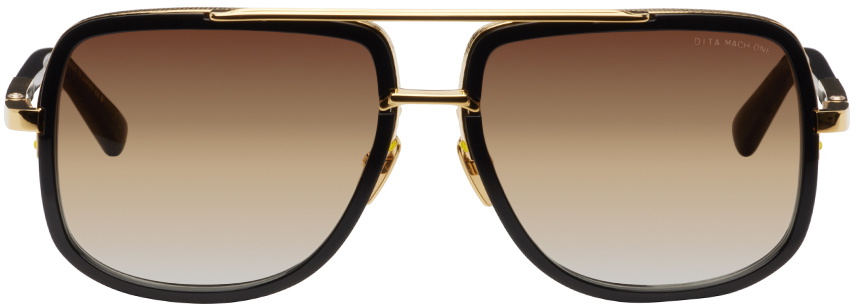 Dita Black & Gold Mach-One Sunglasses Dita