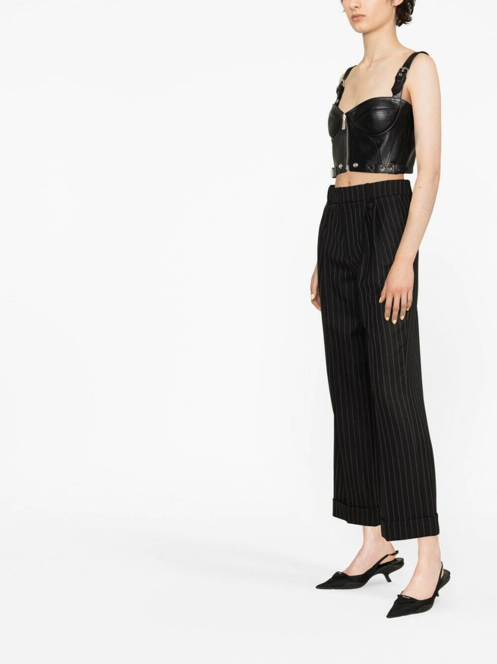 VERSACE - Leather Cropped Top Versace
