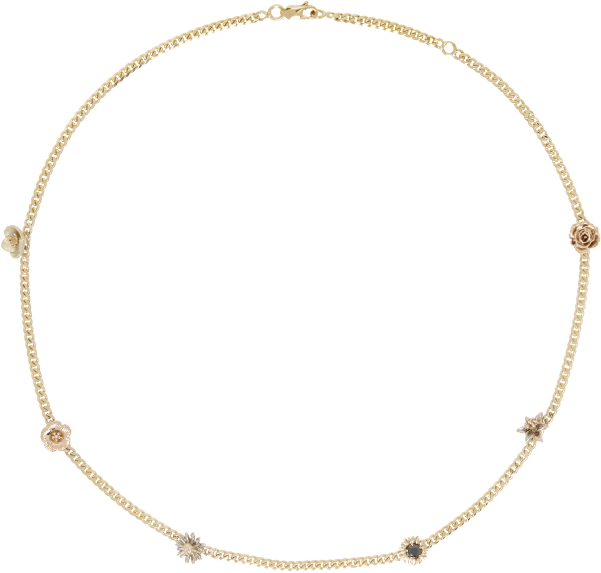 Bernard James Gold FLORA Slim Curb Chain Choker Bernard James