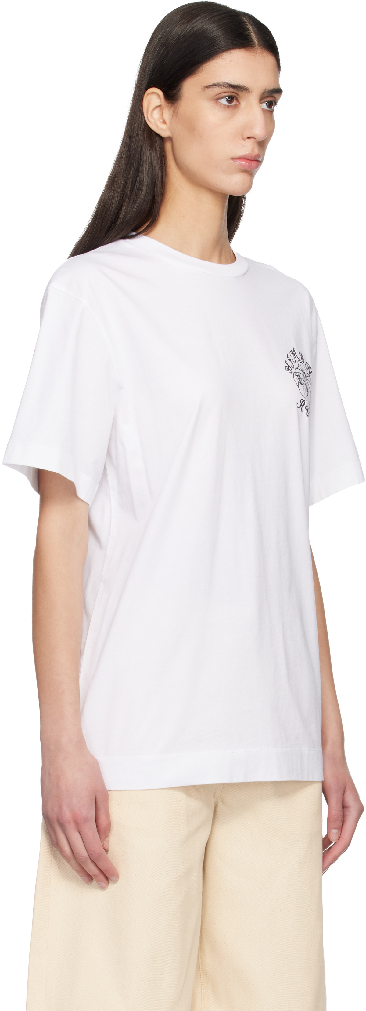 Simone Rocha White Dim Sum Logo Print T-shirt Simone Rocha