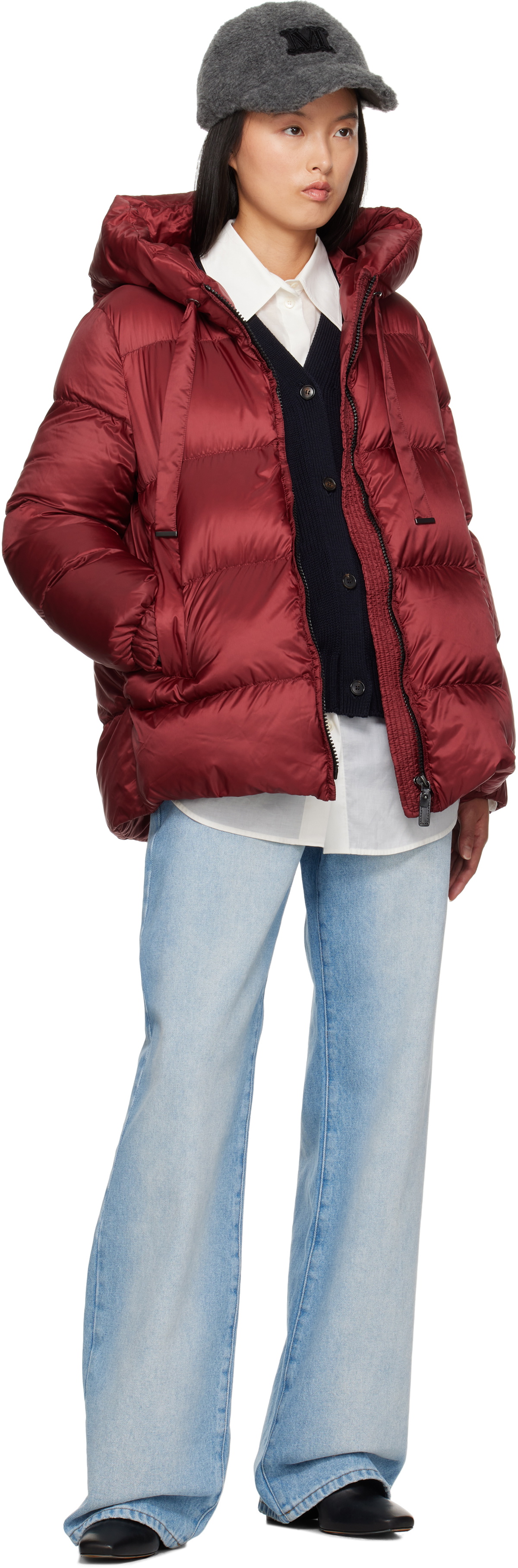 Max Mara Red Seia Down Jacket Max Mara