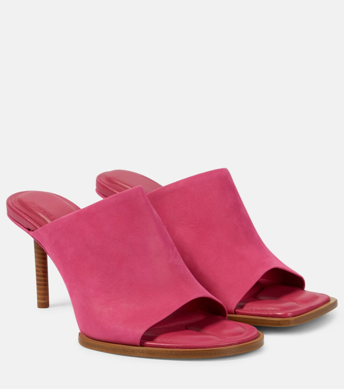 Jacquemus Les Mules Rond Carré asymmetrical suede mules Jacquemus