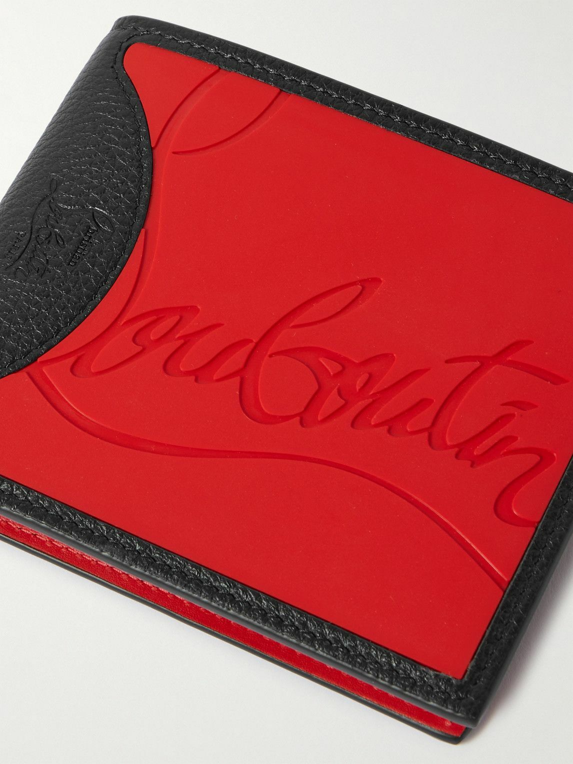 Christian Louboutin - Logo-Debossed Leather and PU Billfold Wallet ...