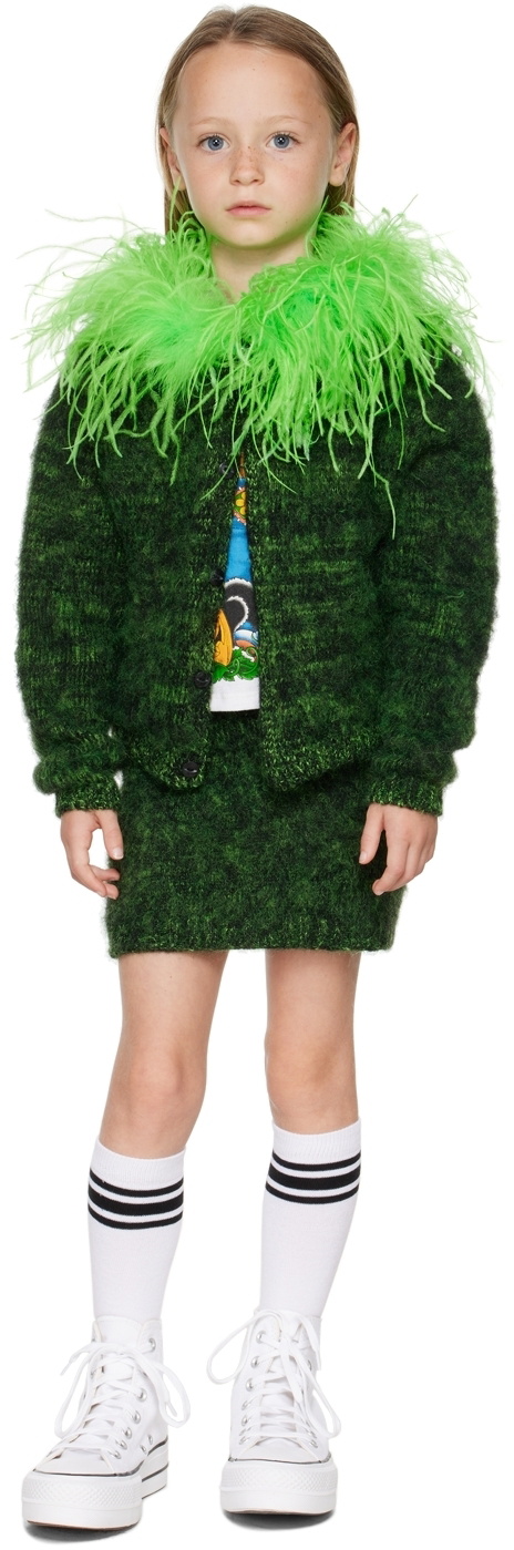 Mimi Wade SSENSE Exclusive Kids Green Slime Cardigan Mimi Wade